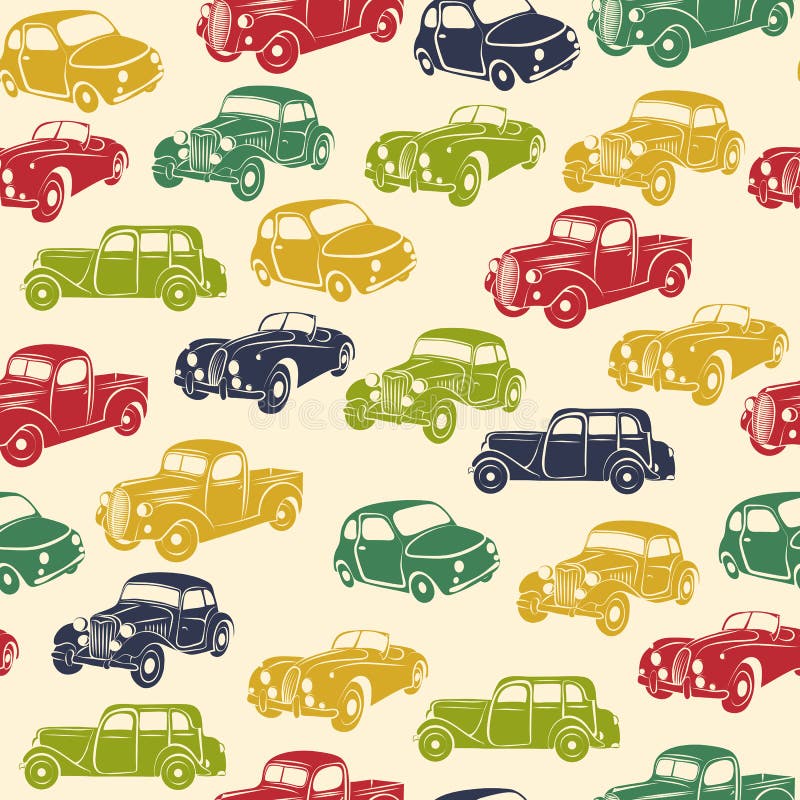 Seamless car pattern stock vector. Illustration of abstract - 17788316