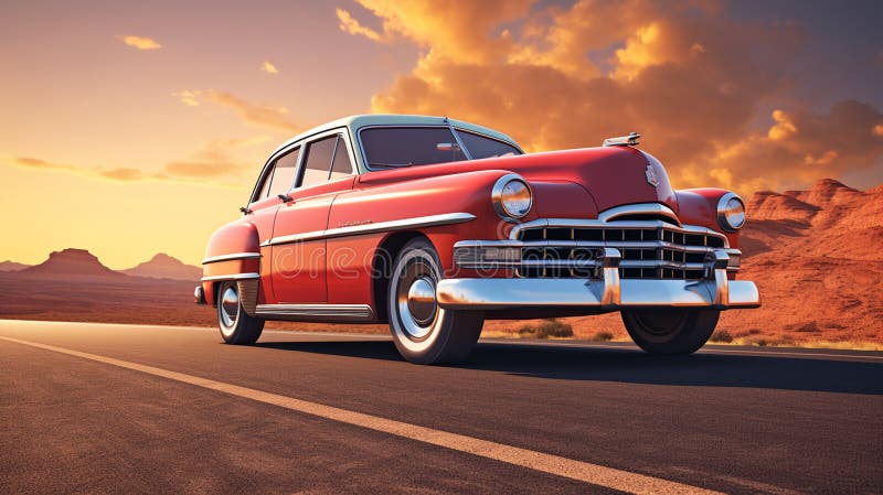 Retro Car Snapshot Closeup Classic Stock Illustration - Illustration of ...