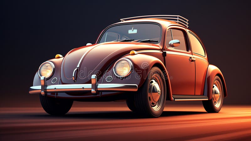 Retro Car on Solid Background Iconic Ride Stock Illustration ...