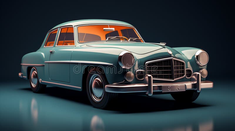 Retro Car Thats a Symbol of a Bygone Era Stock Illustration ...