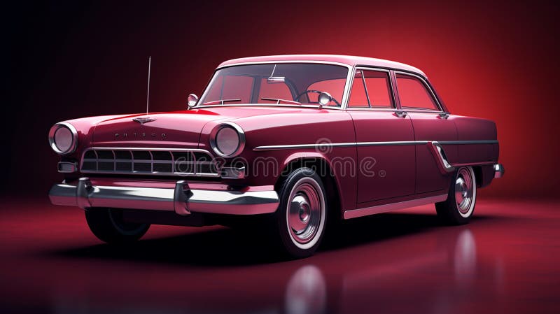 Retro Car Thats a Symbol of a Bygone Era Stock Illustration ...