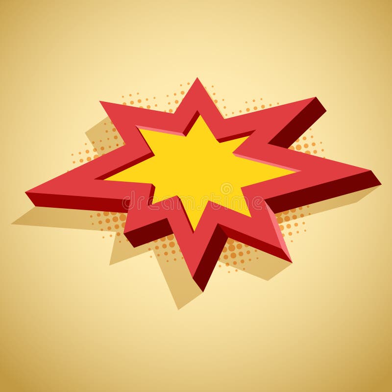 Retro Card with Explosion Sign As Text Frame Stock Vector ...