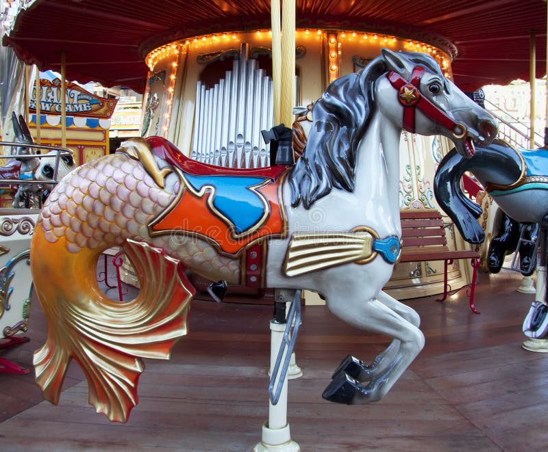 Carousel Lion stock image. Image of animal, statue, fair - 3910769