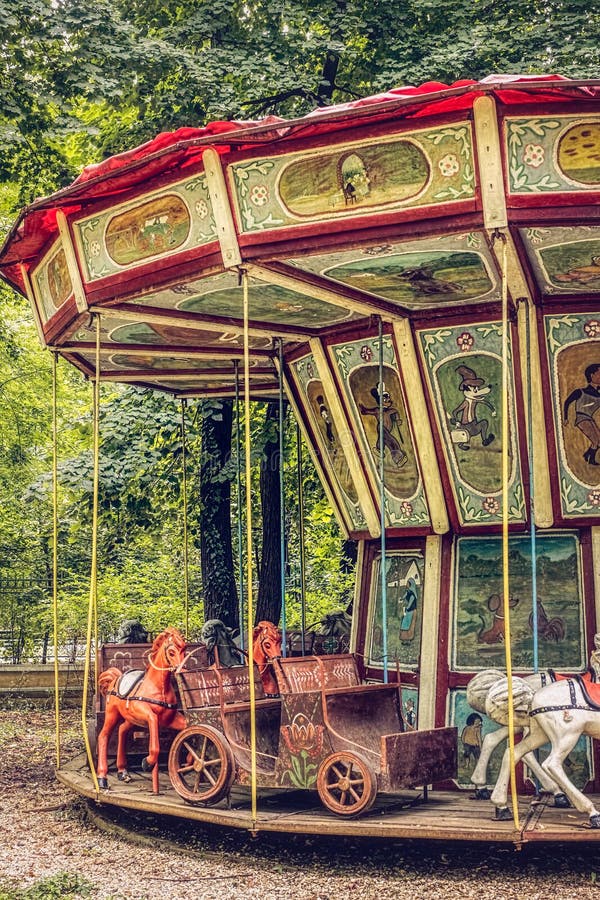 Retro carousel stock image. Image of feet, funfair, kids - 23304633