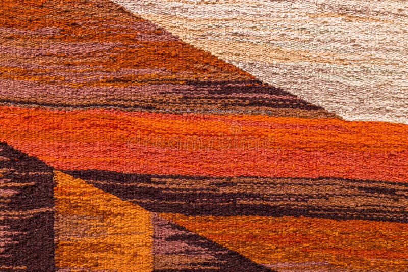 Retro Carpet Texture with Hand-made Geometric Pattern Stock Image ...