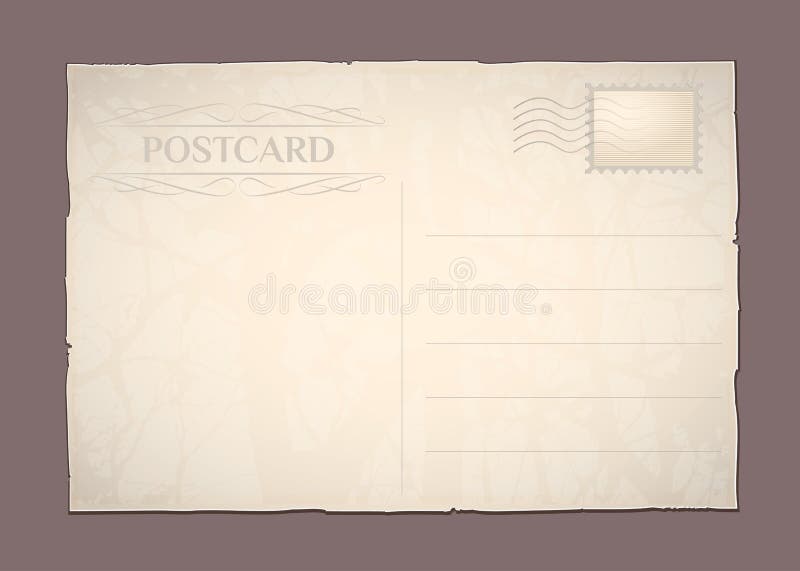 Cartolina retrò illustrazione vettoriale. Illustrazione di europa ...