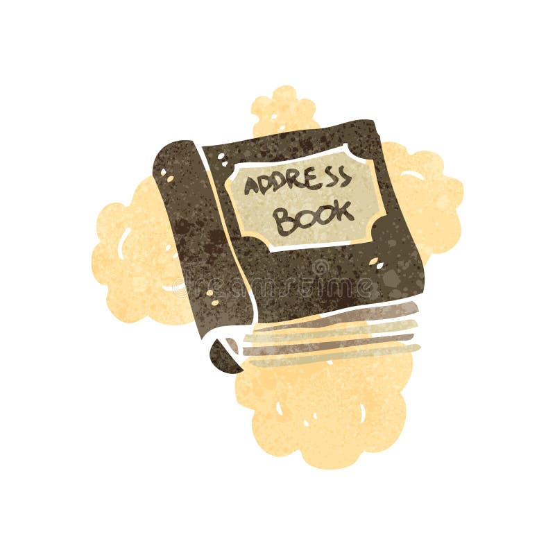 Retro cartoon address book stock vector. Illustration of cute - 37577781