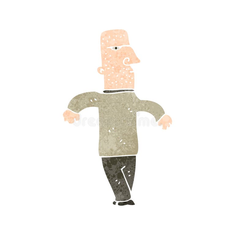 Retro Cartoon Aggressive Man Stock Vector - Illustration of crazy ...