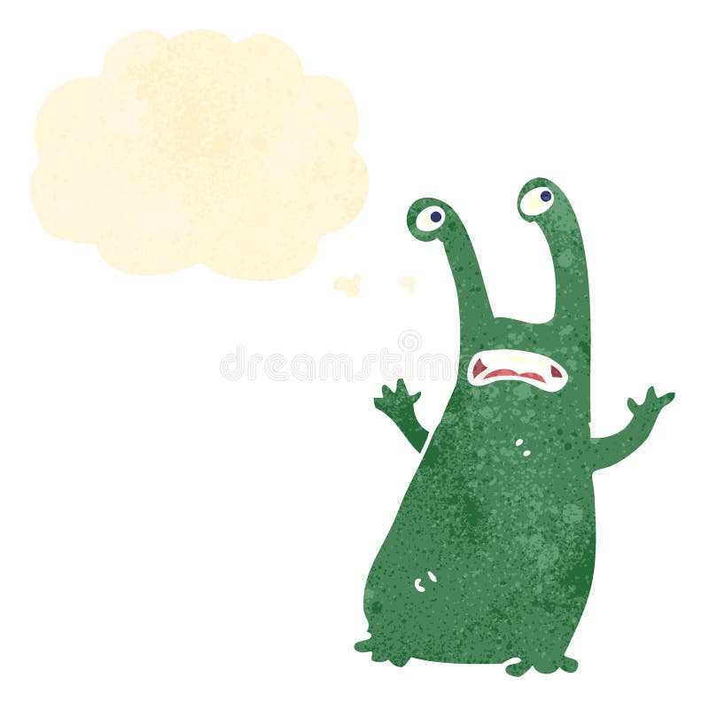 Retro cartoon alien stock vector. Illustration of character - 37589188