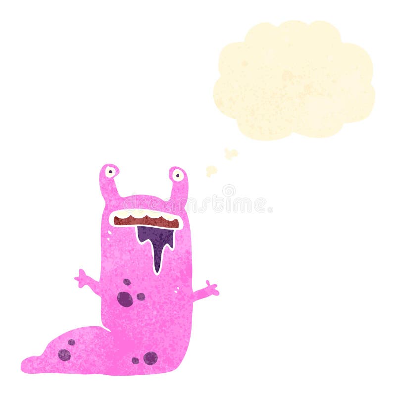 Retro Cartoon Alien Slug Monster Stock Vector - Illustration of crazy ...