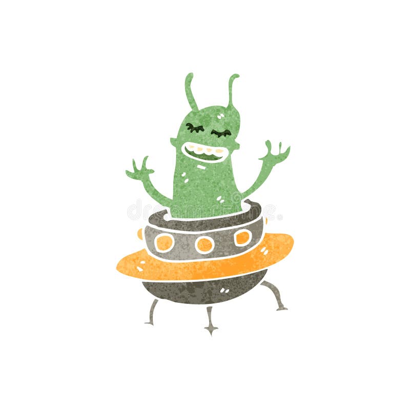 Retro cartoon alien stock vector. Illustration of fashioned - 37599017