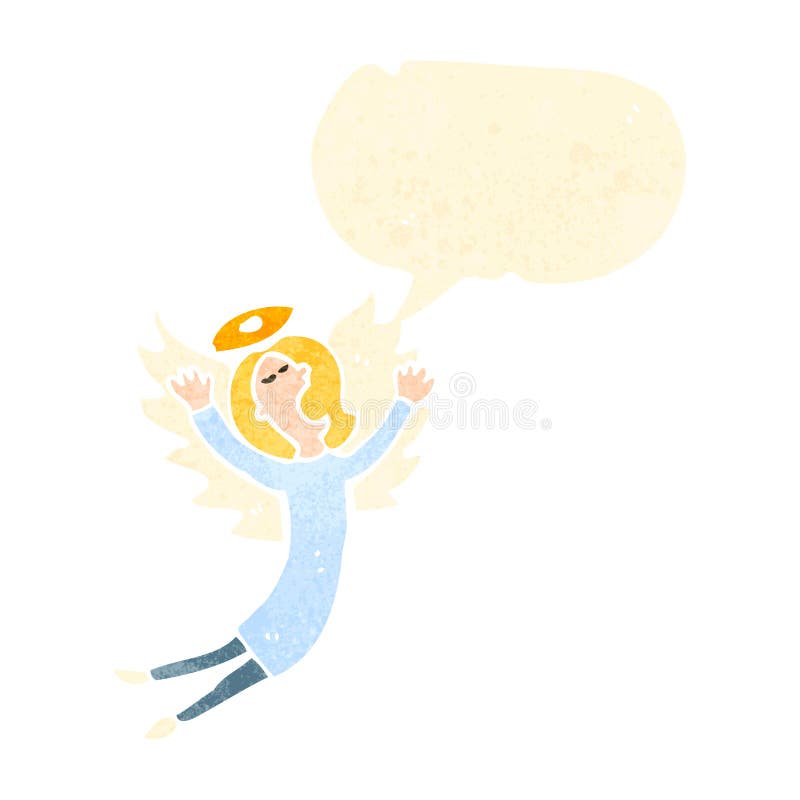 Retro cartoon angel stock vector. Illustration of grunge - 37578007