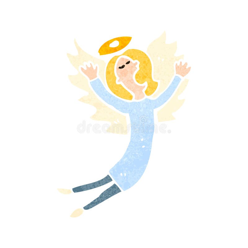 Retro cartoon angel stock vector. Illustration of funny - 37594323