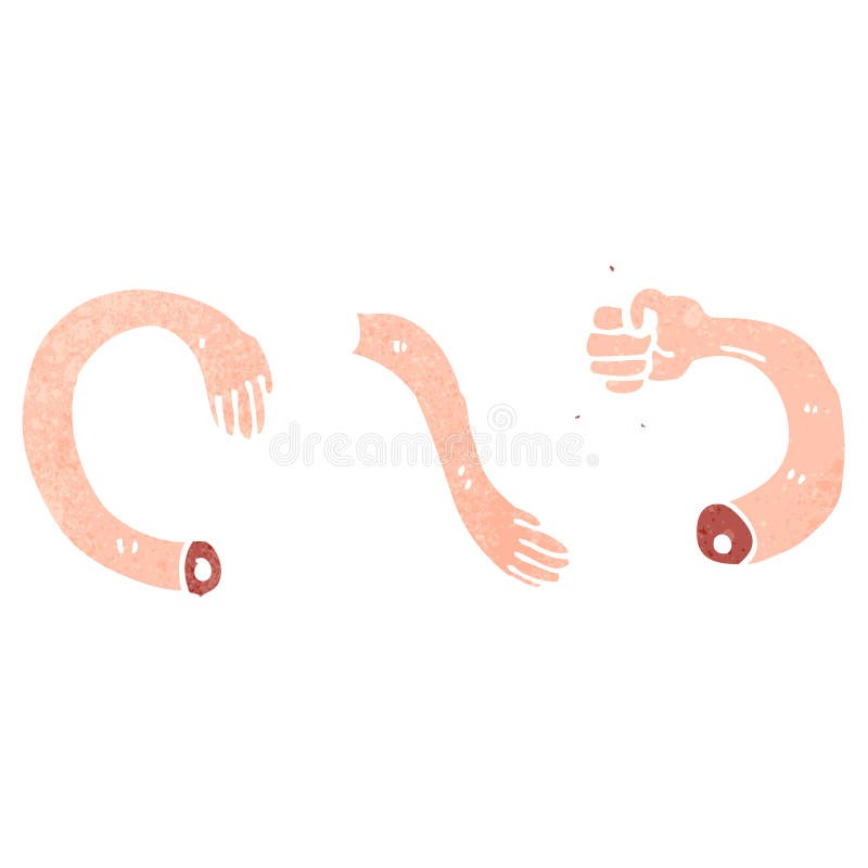 Retro cartoon arm stock vector. Illustration of doodle - 37578462