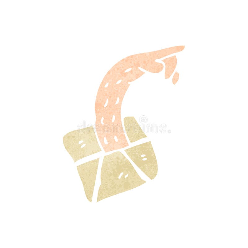 Retro cartoon arm symbol stock vector. Illustration of quirky - 37595023