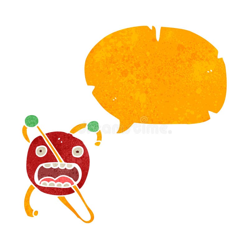 Retro cartoon atom stock illustration. Illustration of bubble - 37584211