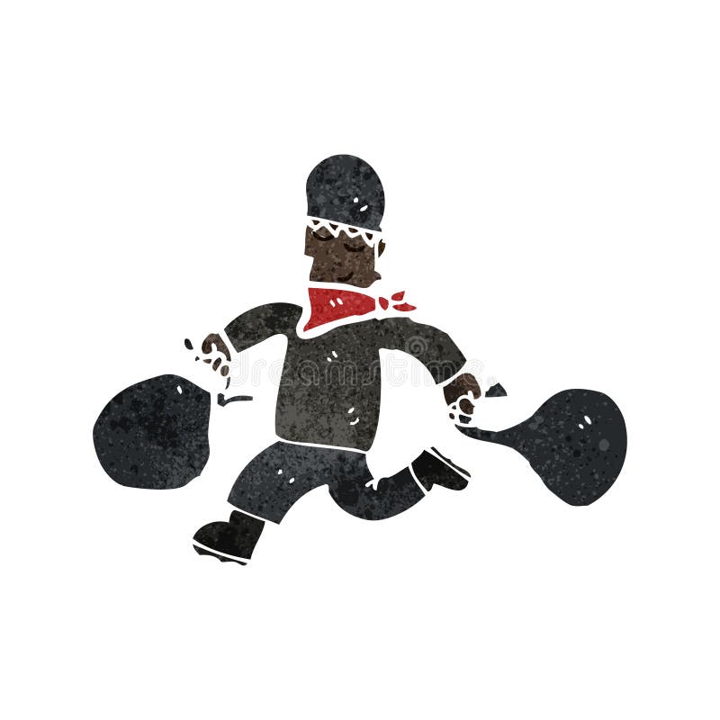 Retro cartoon bank robber stock vector. Illustration of funny - 37598342