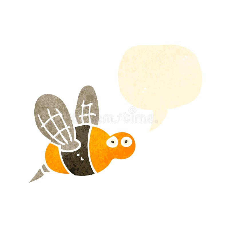 Retro cartoon bee stock vector. Illustration of traditional - 37569038