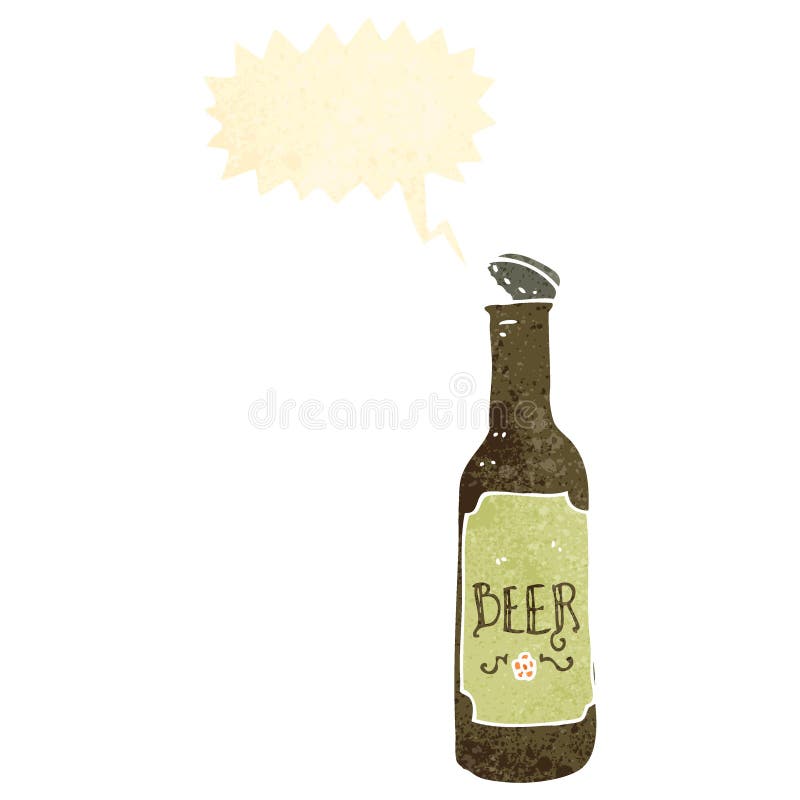 Retro cartoon beer bottle stock vector. Illustration of beer - 37588212