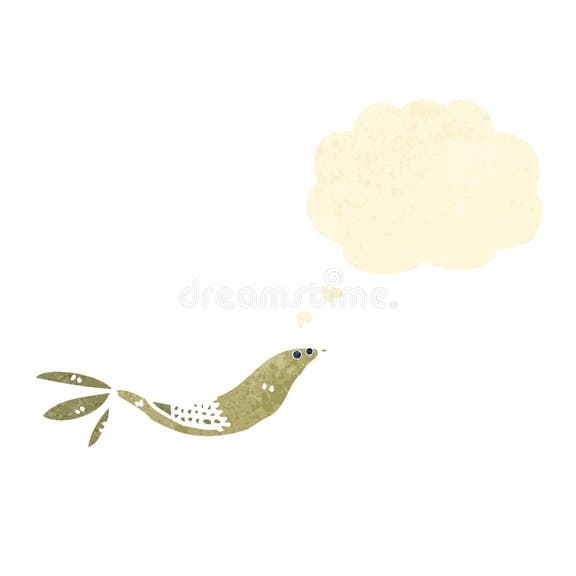 Retro cartoon bird stock vector. Illustration of watercolor - 37572962