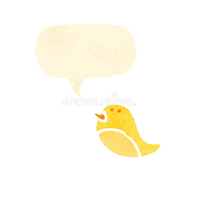 Retro cartoon bird stock vector. Illustration of talking - 37576708