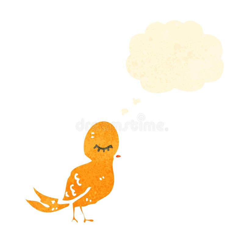 Retro cartoon bird stock vector. Illustration of cute - 37577343