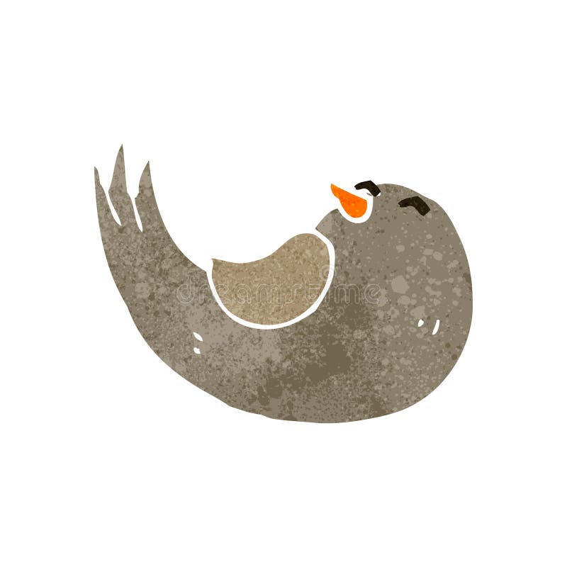 Retro cartoon bird stock vector. Illustration of quirky - 37594410
