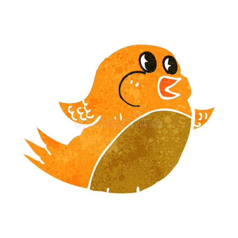 Retro cartoon bird stock vector. Illustration of grunge - 37594727