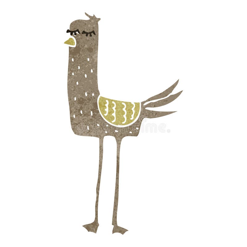 Retro cartoon bird stock vector. Illustration of painted - 37599623