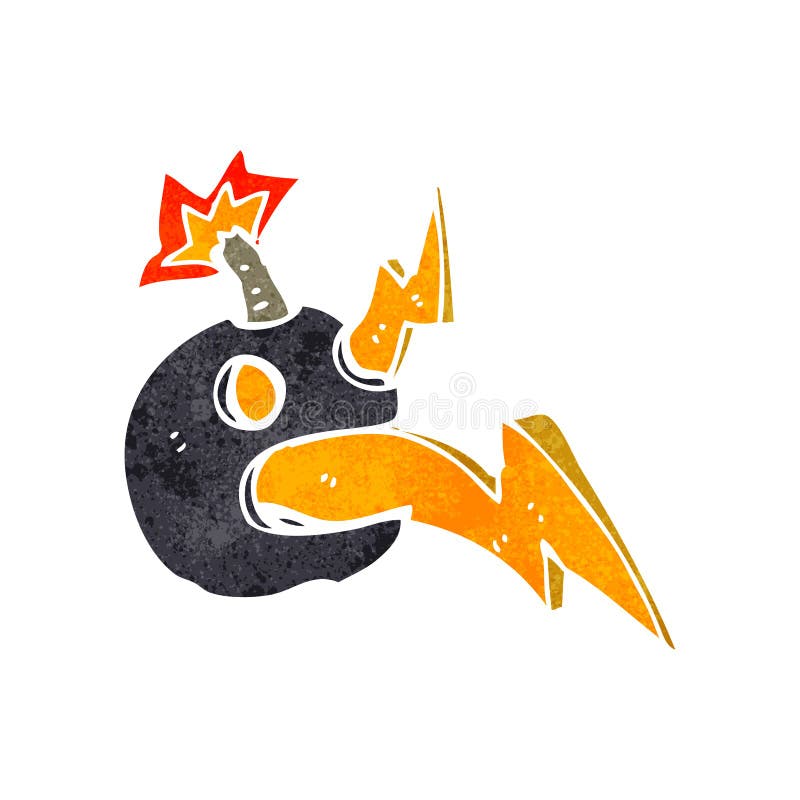 Retro cartoon bomb symbol stock vector. Illustration of retro - 37585448