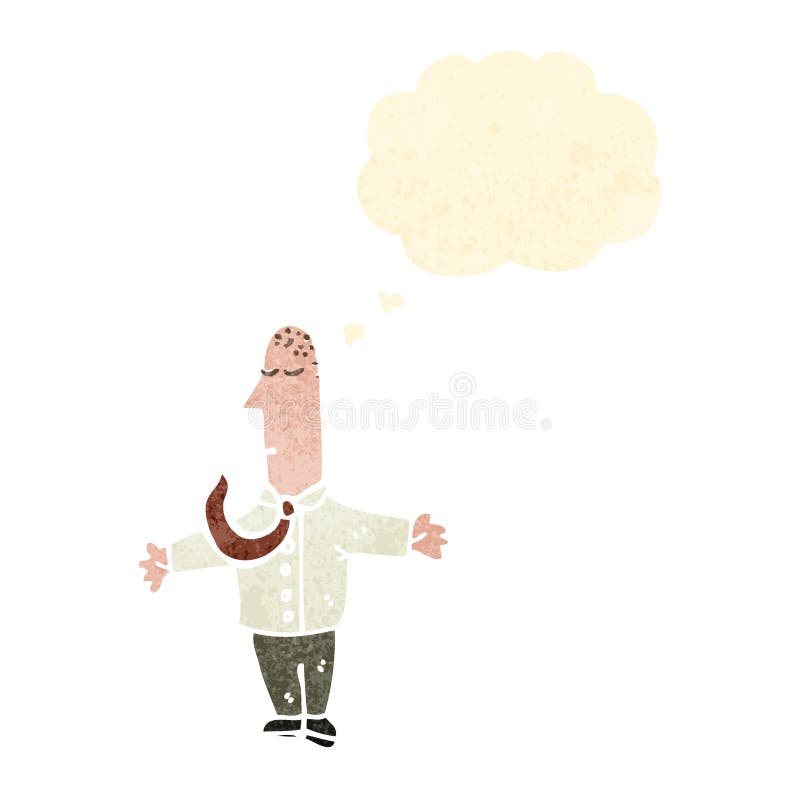 Retro Cartoon Boring Office Man Stock Vector - Illustration of ...