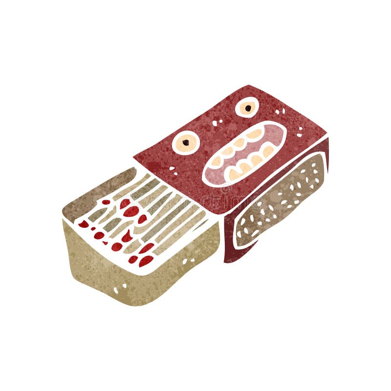 Retro Cartoon Box of Matches Stock Vector - Illustration of watercolor ...