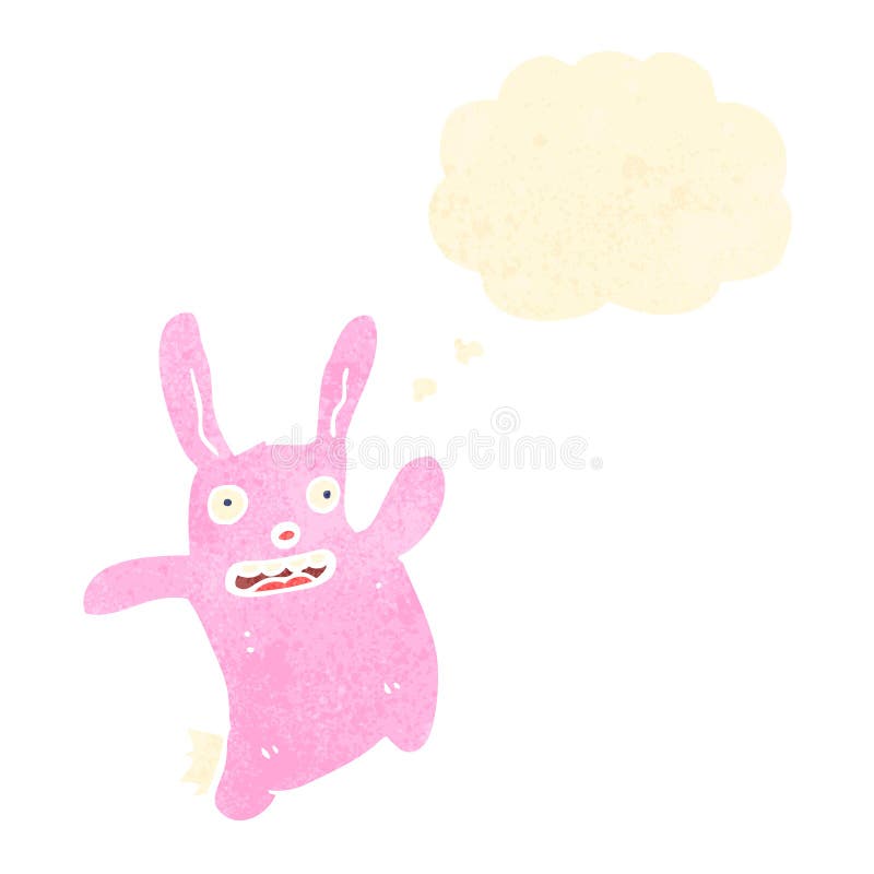 Retro cartoon bunny rabbit stock vector. Illustration of watercolor ...