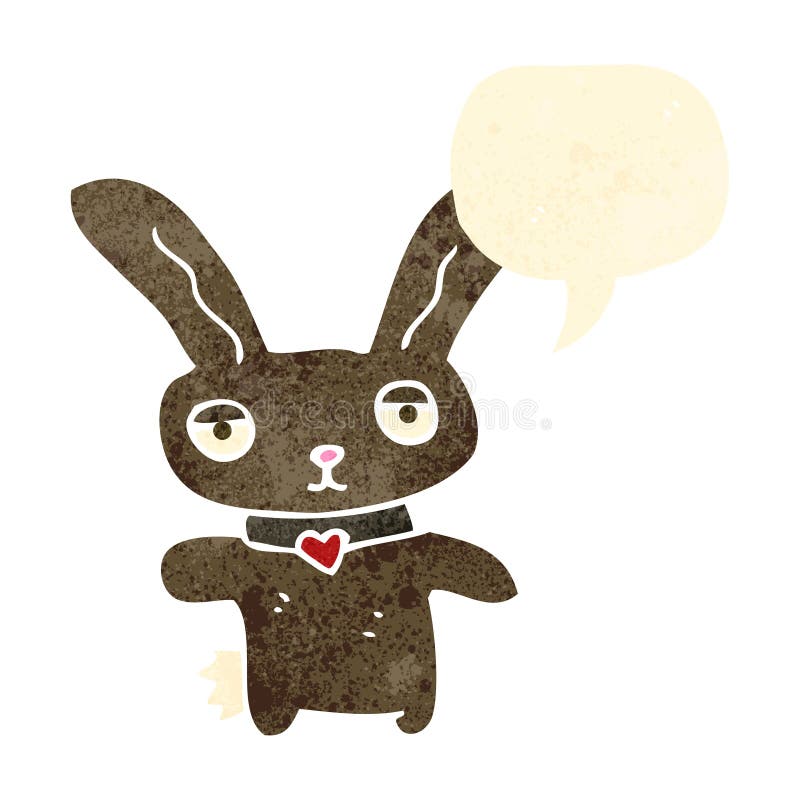 Retro cartoon bunny rabbit stock vector. Illustration of cute - 37586256