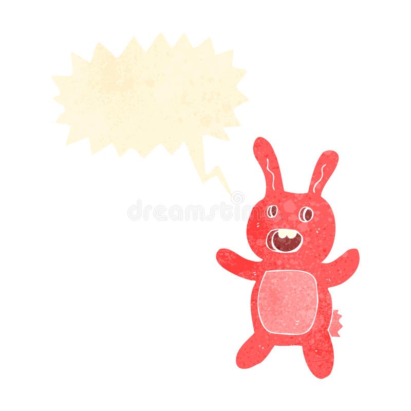 Retro cartoon bunny rabbit stock vector. Illustration of quirky - 37589874