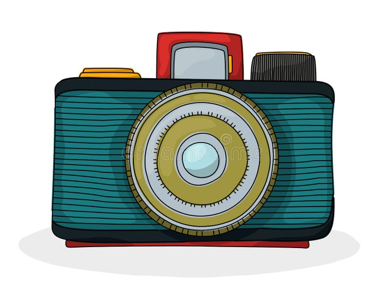 Retro cartoon camera stock vector. Image of film, camera - 32193353
