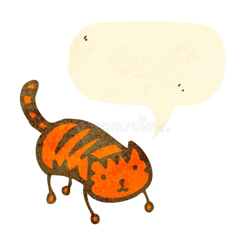 Retro cartoon cat stock vector. Illustration of watercolor - 37578912