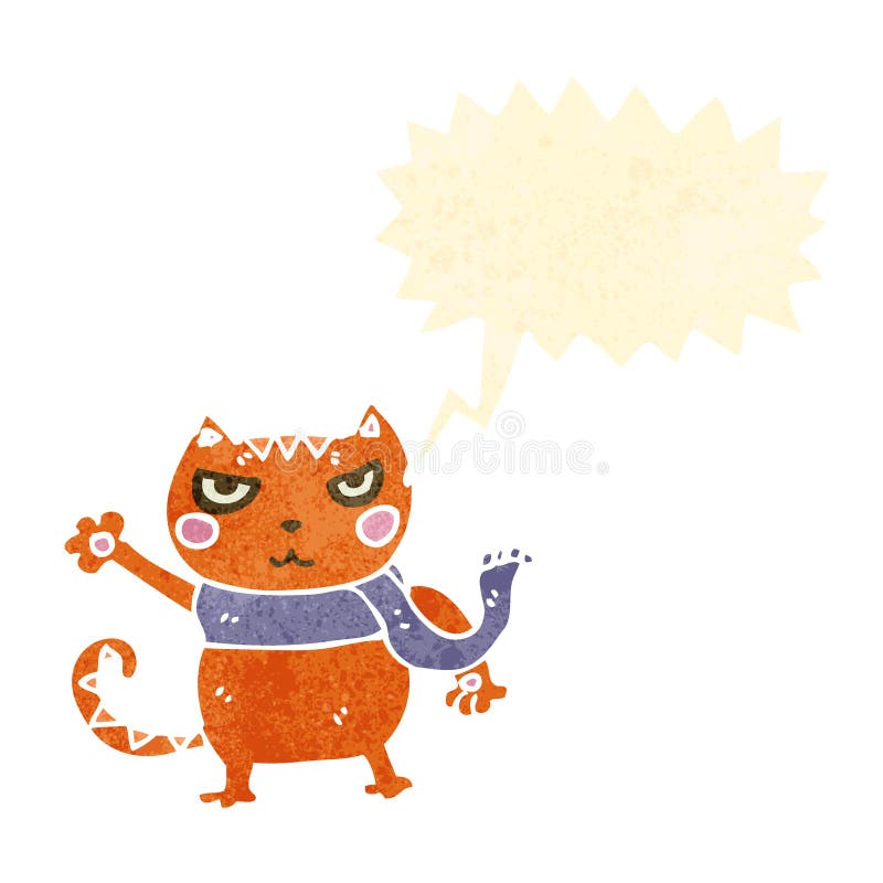 Retro cartoon cat stock vector. Illustration of cartoon - 37579968