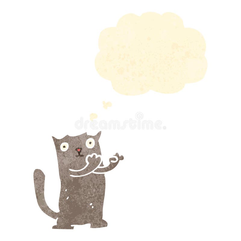 Retro cartoon cat stock illustration. Illustration of animals - 37583689