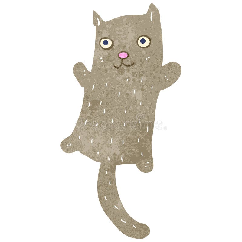 Retro cartoon cat stock illustration. Illustration of painted - 37584397