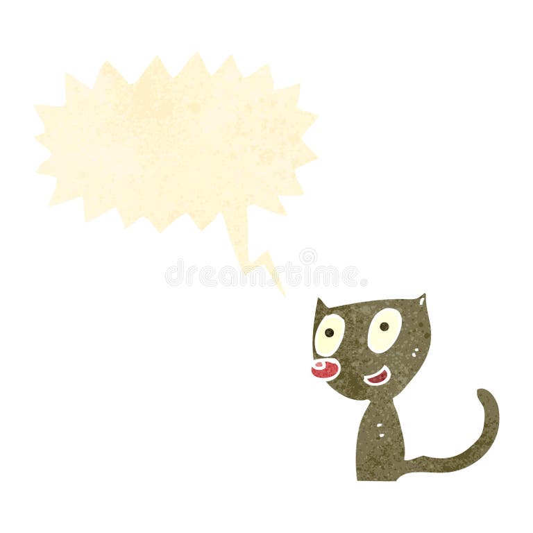 Retro cartoon cat stock vector. Illustration of watercolor - 37589464