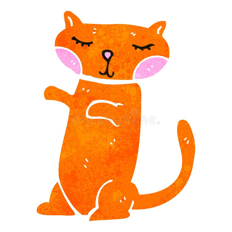 Retro cartoon cat stock illustration. Illustration of crazy - 37602948