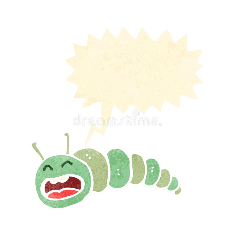 Retro cartoon caterpillar stock illustration. Illustration of ...