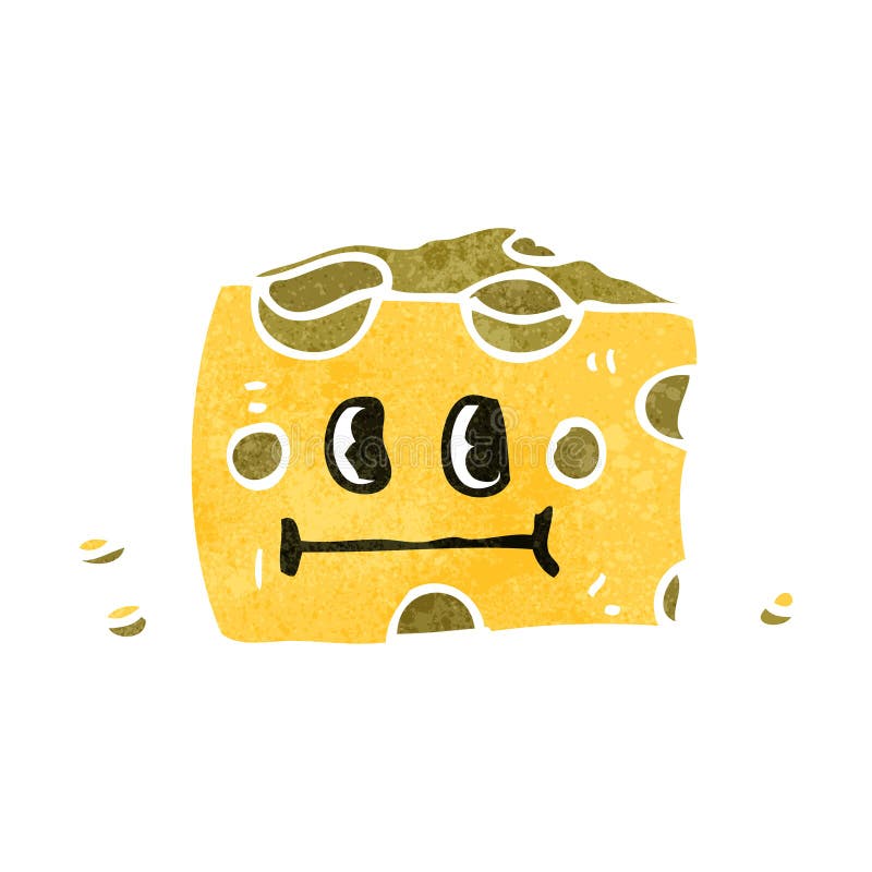 Retro cartoon cheese stock vector. Illustration of drawn - 37594542