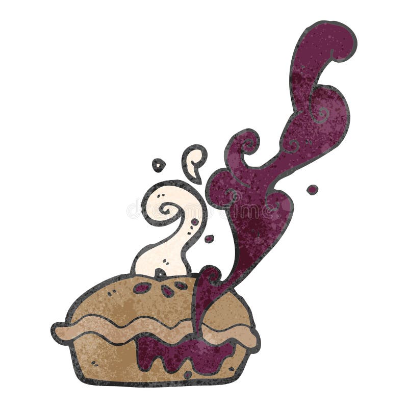 Retro cartoon cherry pie stock vector. Illustration of crazy - 37581617