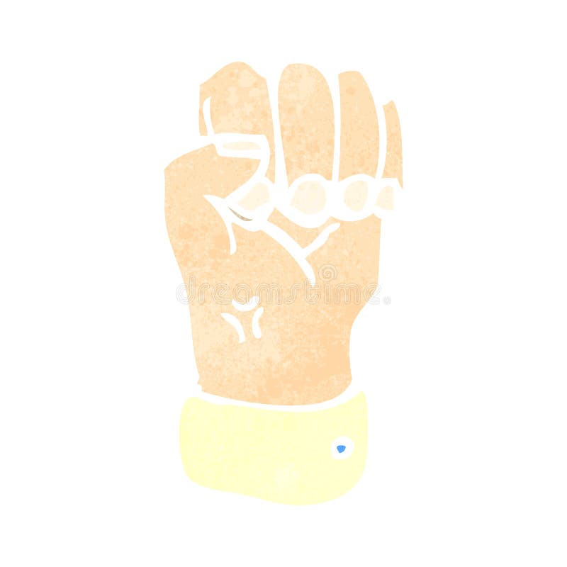 Cartoon clenched fist stock vector. Illustration of fist - 38061179