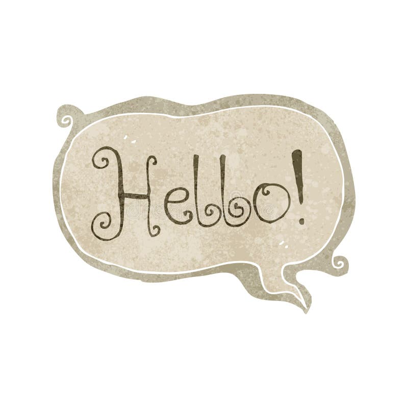 Retro Cartoon Comic Book Hello Symbol Stock Illustration - Illustration ...