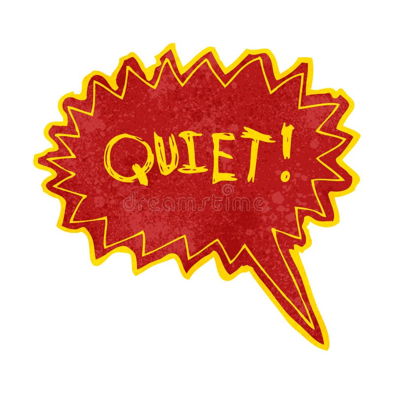 Retro Cartoon Comic Book Shout for Quiet Stock Illustration ...