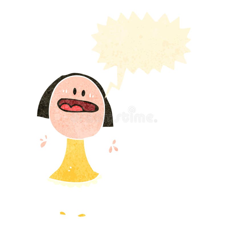 Retro Cartoon Complaining Doodle Woman Stock Illustration ...