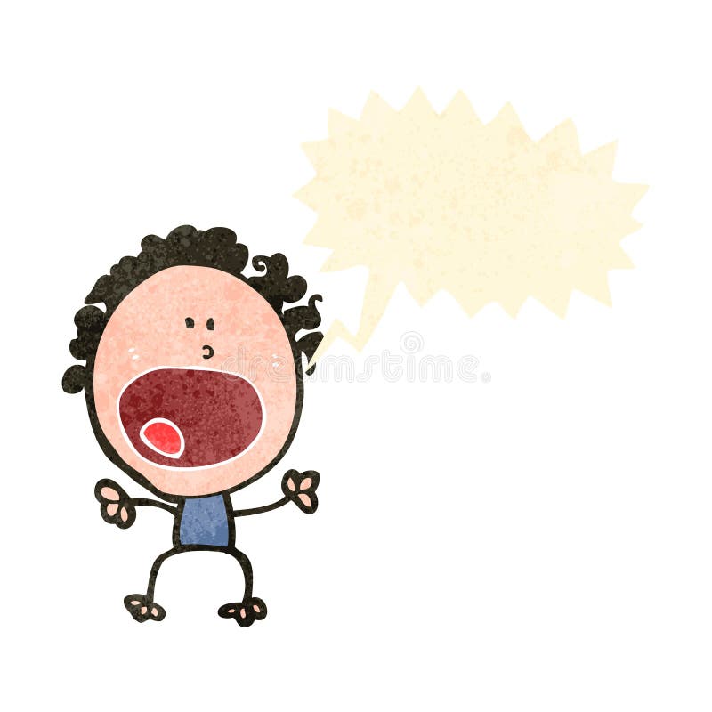 Retro Cartoon Complaining Doodle Woman Stock Illustration ...